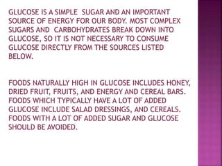 Foods Highest in Glucose | PPT