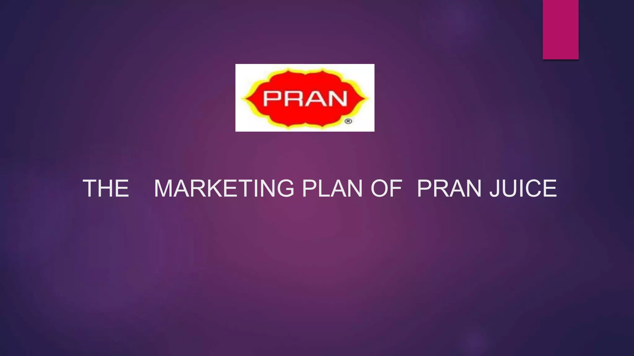 maketing mix of pran drinks | PPTX