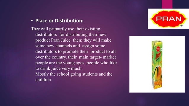 maketing mix of pran drinks | PPTX