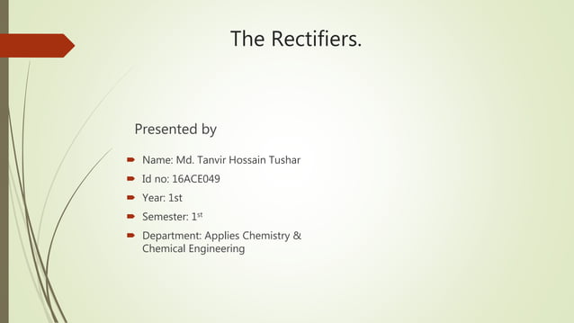 Rectifier | PPTX