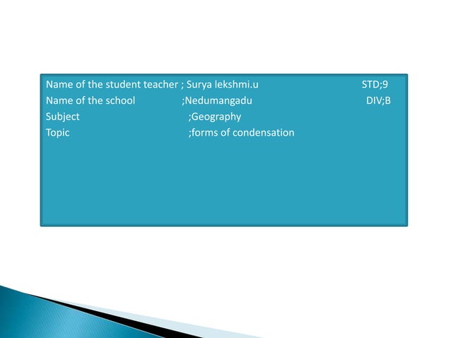 forms of condensation | PPTX