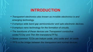 materials providing invisibility to electronics | PPTX