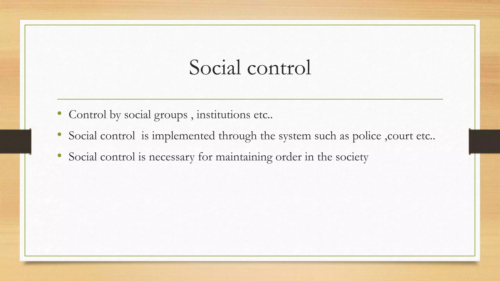 social control | PPT