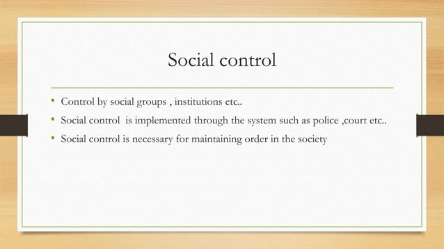 social control | PPT