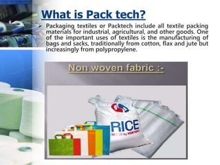 A presentation on Pack Tech, Build Tech & Mobil Tech | PPT