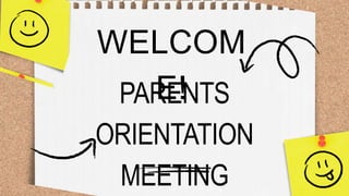 Parents metting power point presentation | PPTX