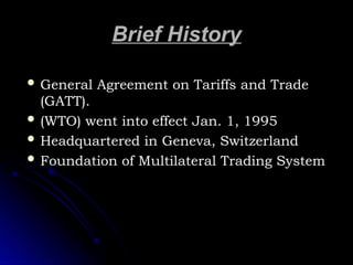 WELCOME for the world trade organization | PPT