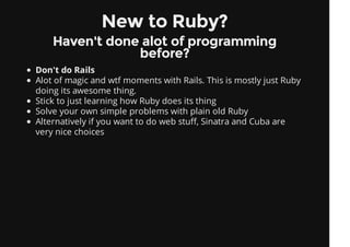 Welcome to Ruby | PDF