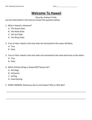 Welcome to-hawaii | PDF