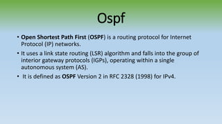 EIGRP, DHCP, OSPF, NAT | PPT