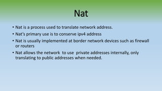EIGRP, DHCP, OSPF, NAT | PPT