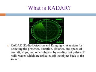 radar and radar management | PPTX