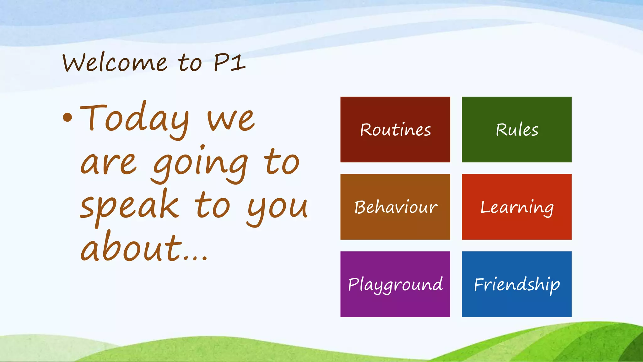 Welcome to P1 and P2/1 Transition Challenge | PPTX