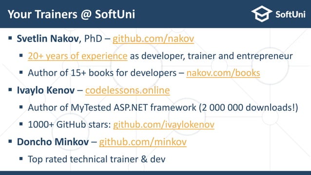 Welcome to SoftUni (Software University) | PPT