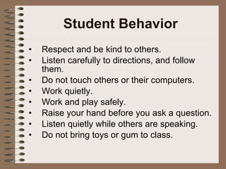 Welcome To The Computer Lab | PPT