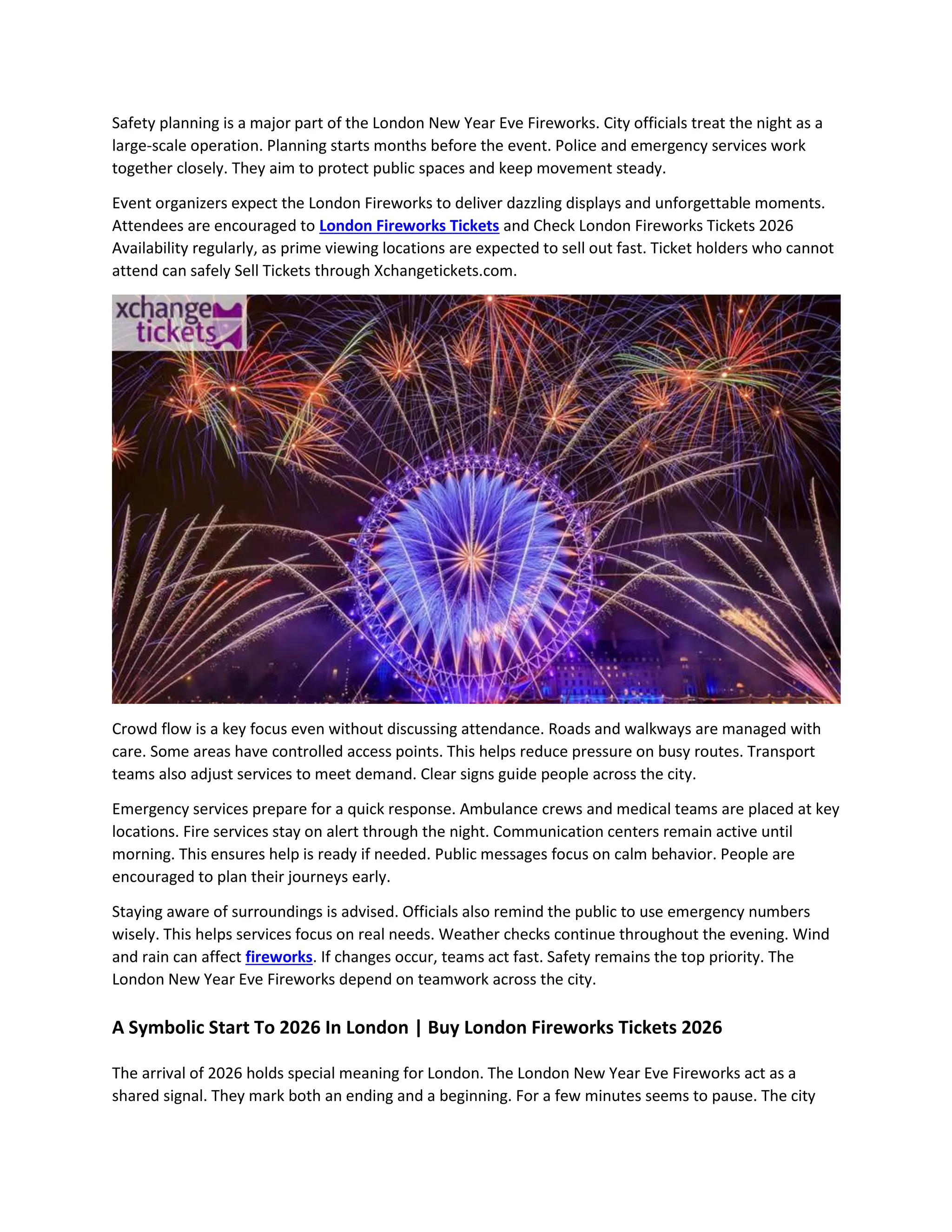 Welcome 2026 With Dazzling London New Year Eve Fireworks Displays Buy ...