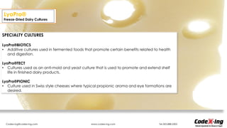 Welcome to Codex-ing™ Biotech Ingredients for Cheese & Yogurt | PDF ...