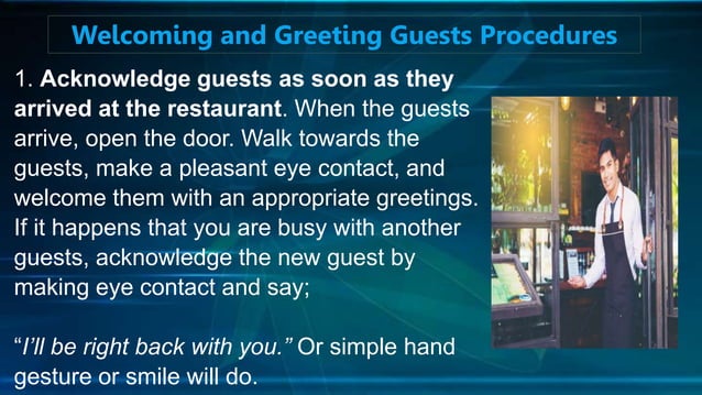 Welcome and Greet Guest Module 1 Week 1.pptx