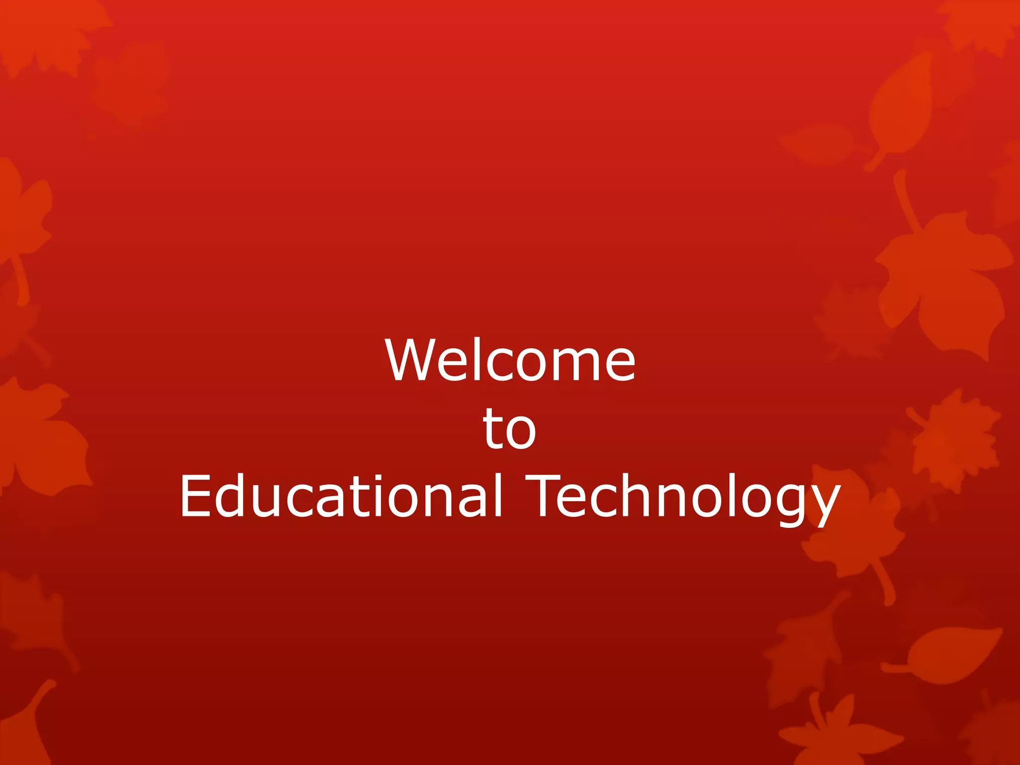 Welcome and Overview of Class - 2012 | PPT