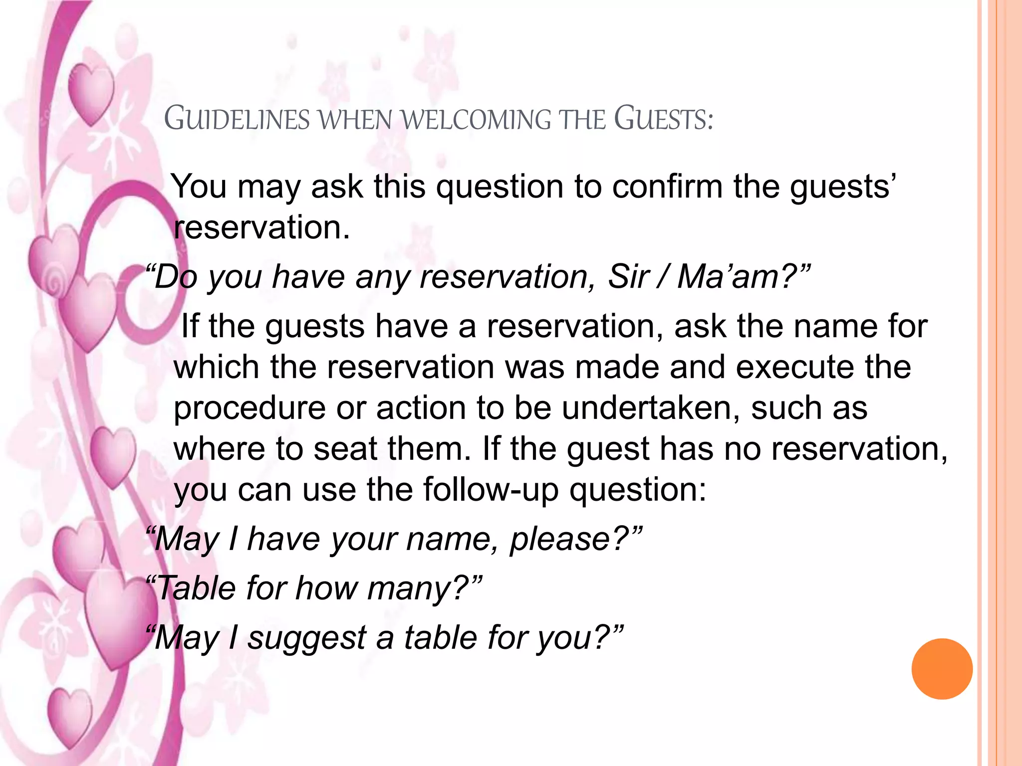 WELCOME AND SEAT THE GUESTS.pptx