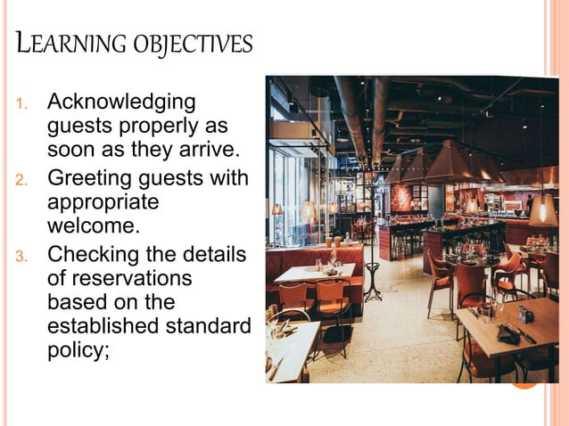 WELCOME AND SEAT THE GUESTS.pptx | Hotels and Motels | Travel Type