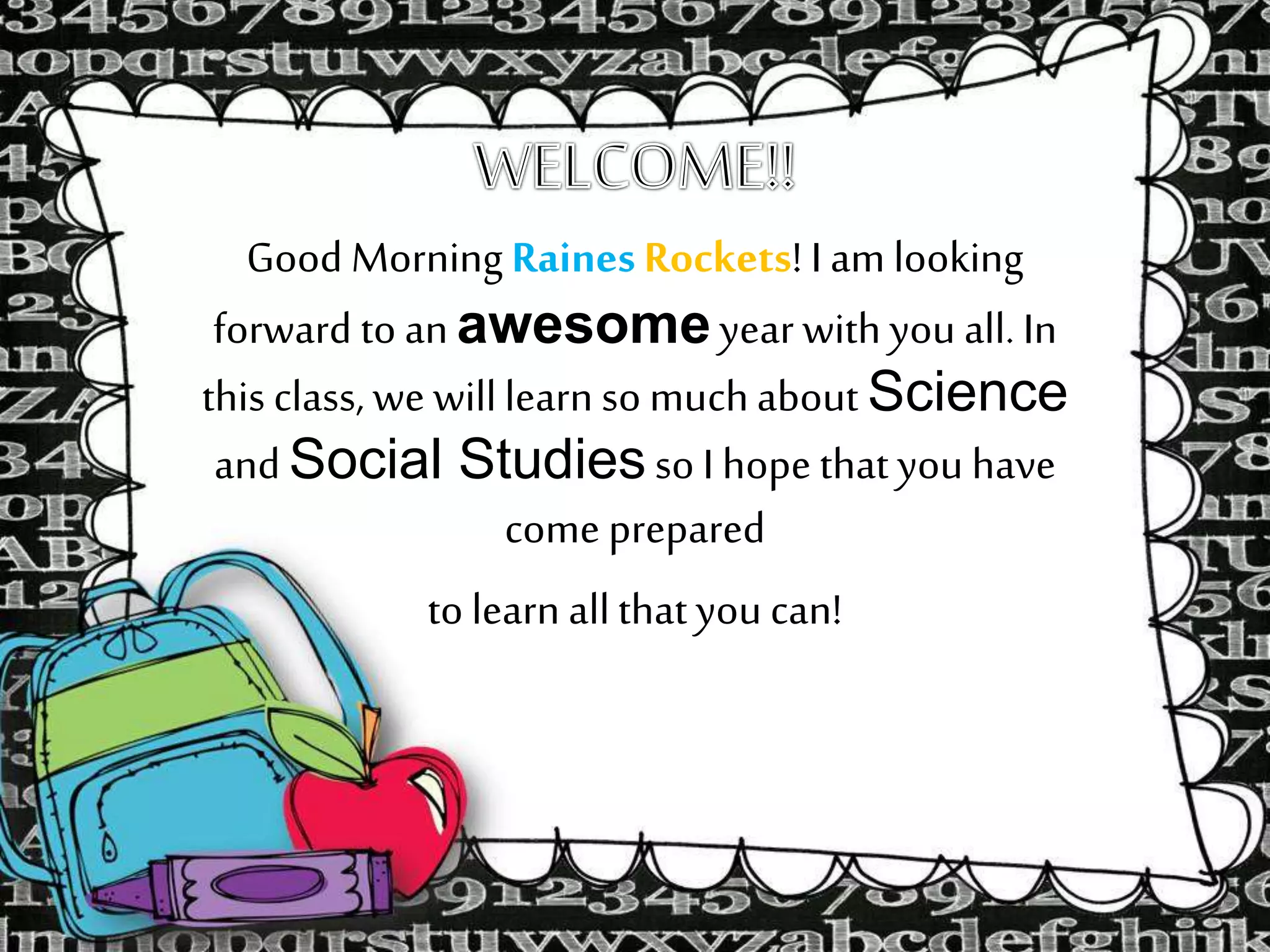 First Day of School Powerpoint | PPTX