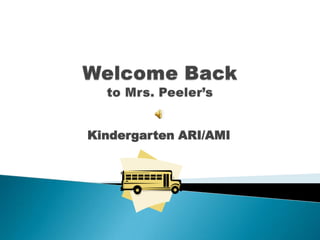 Welcome back learning | PPTX