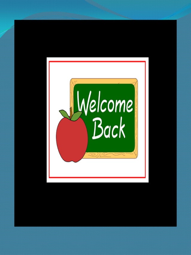 Welcome back presentation | PPTX