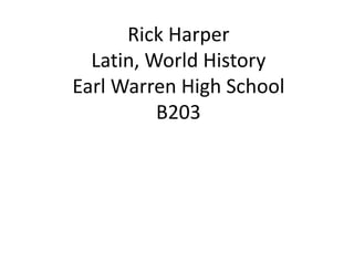 WELCOME BACK FROM MAGISTER HARPER | PPT