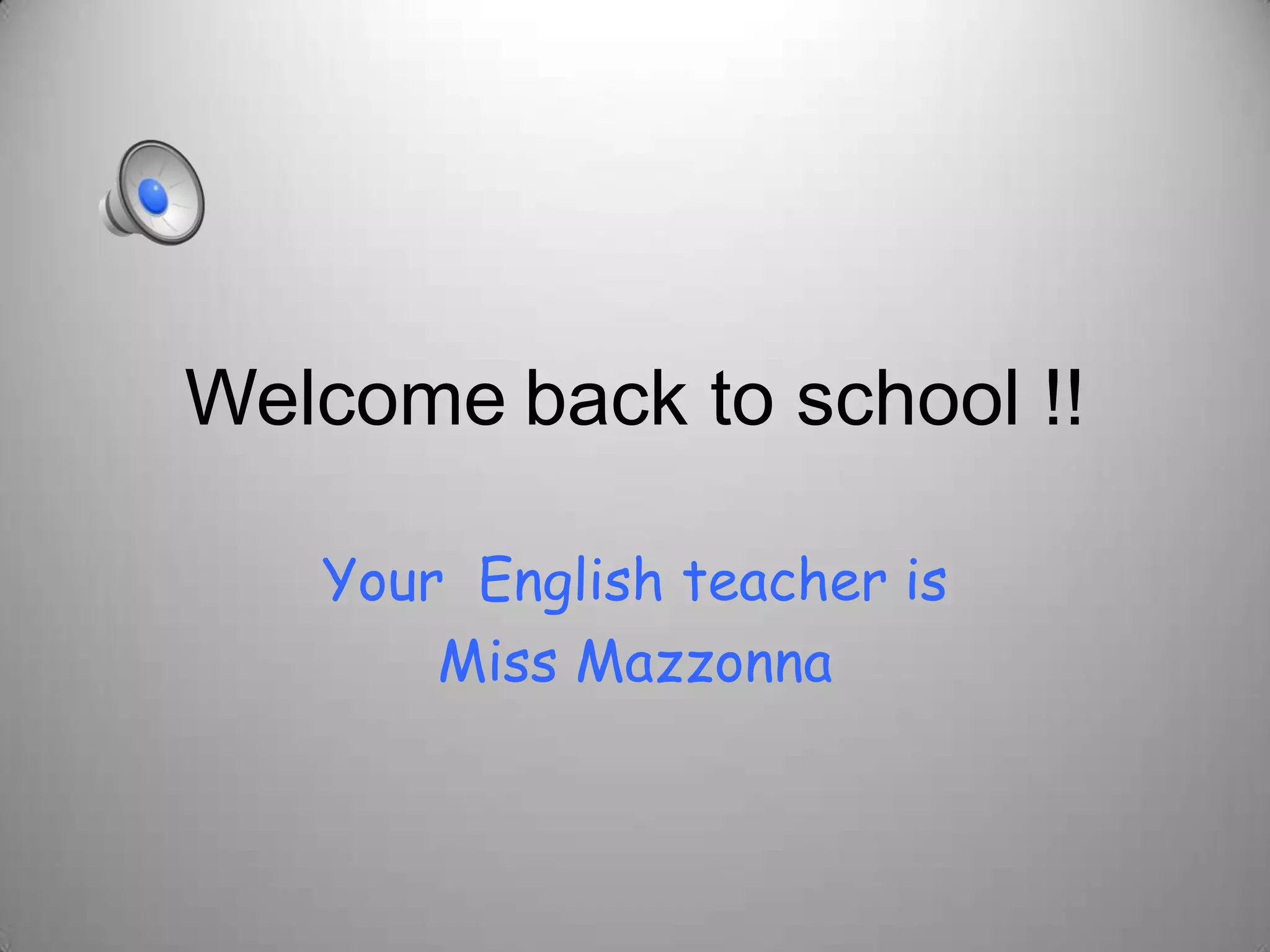 Welcome back to school | PPTX