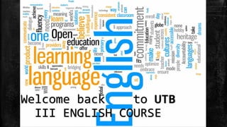 Welcome back to utb | PDF | Homework and Study | Education