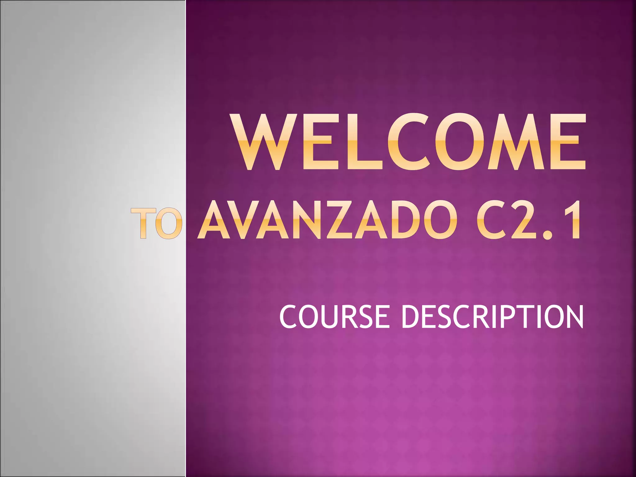 Welcome C2.1 2020-2021 | PPT | Free Download