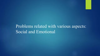Guidance and Counselling lessons on Social and Emotional problems ...