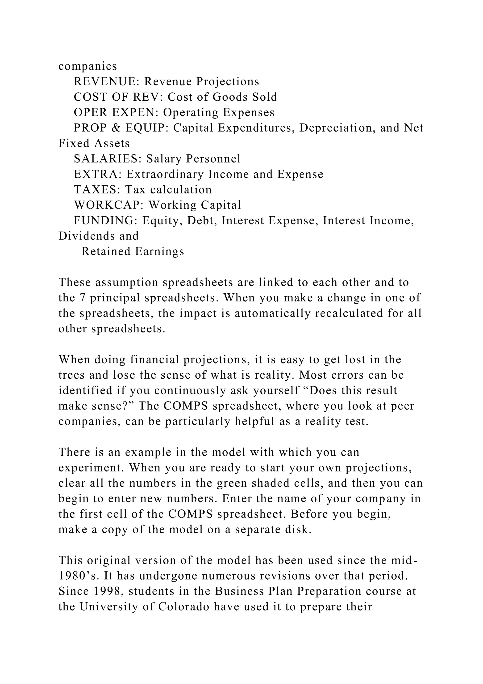 WELCOMEFinancial Projections ModelFor Business PlansFran.docx ...