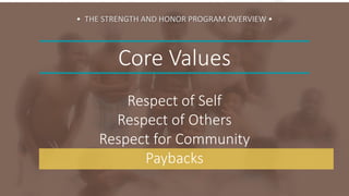 The Strength and Honor Overview: Welcome from Al Harrold | PPTX