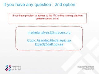 Welcome to ITC Export Market Research Training Programme | PPSX