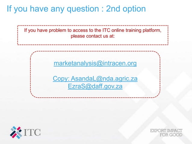 Welcome to ITC Export Market Research Training Programme | PPT