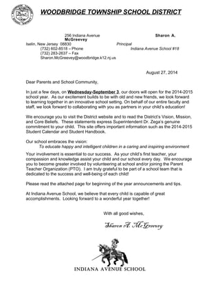 Welcome letter | DOC