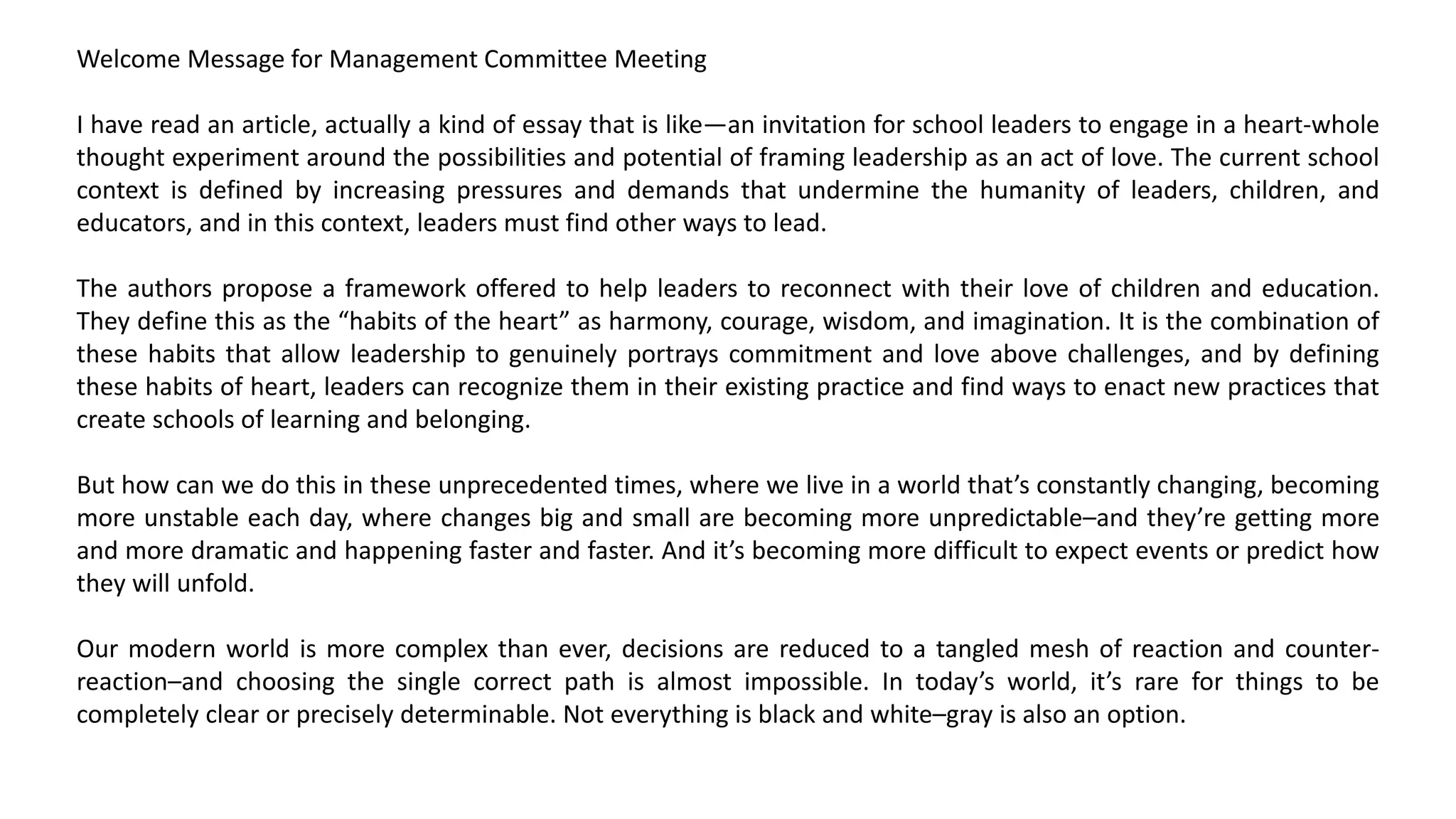 Welcome Message for Management Committee Meeting part1.pptx
