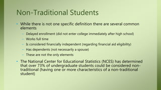 Non-Traditional Student Success | PPT