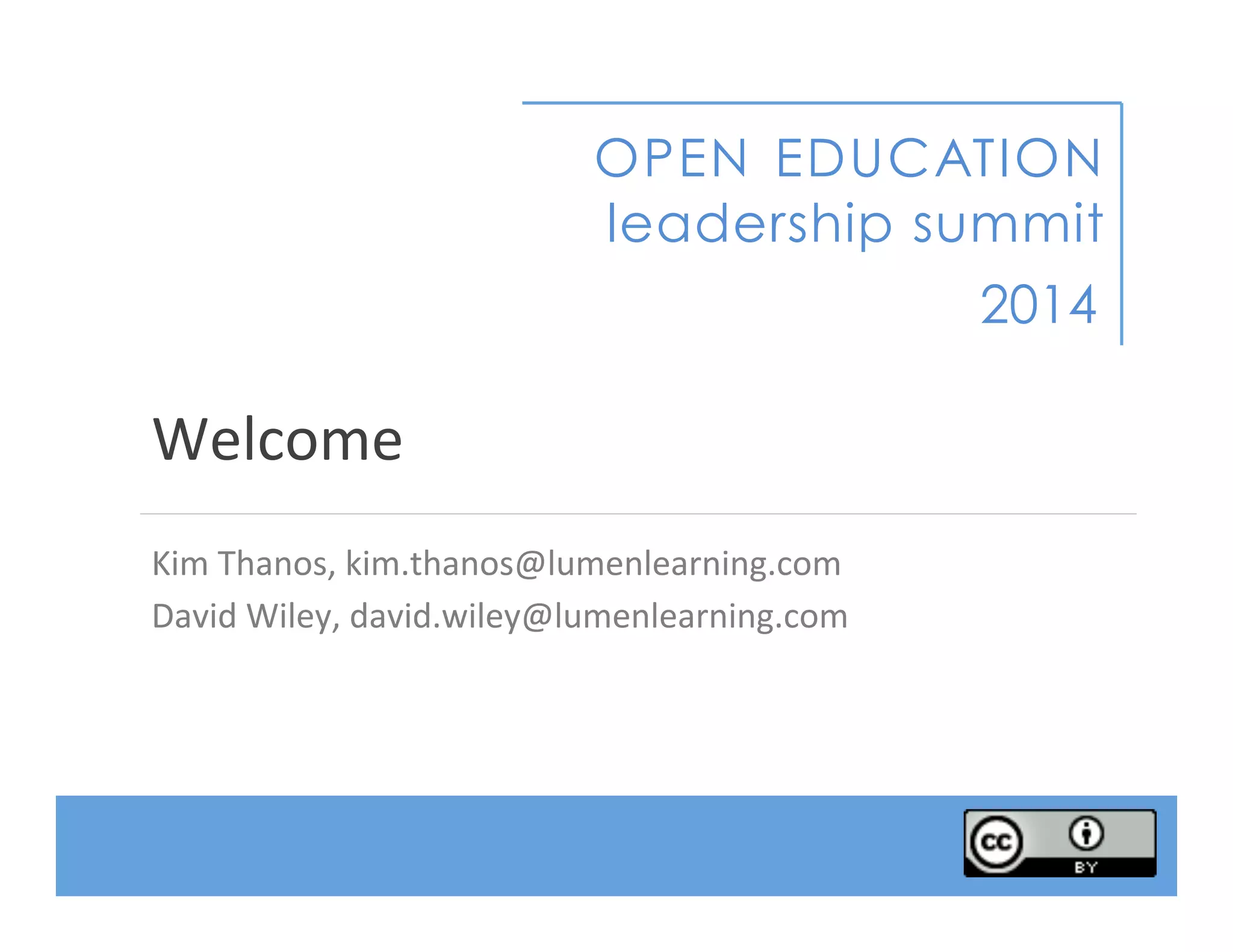 OpenEd Leader Summit: Effective OER Projects | PPT
