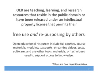 OpenEd Leader Summit: Effective OER Projects | PPT