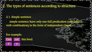 types of sentences according to structure (IAIN Salatiga, Indonesia) | PPTX
