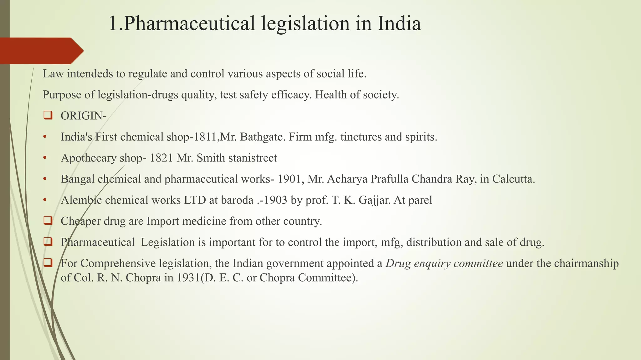 Pharmaceutical legislation in India | PDF