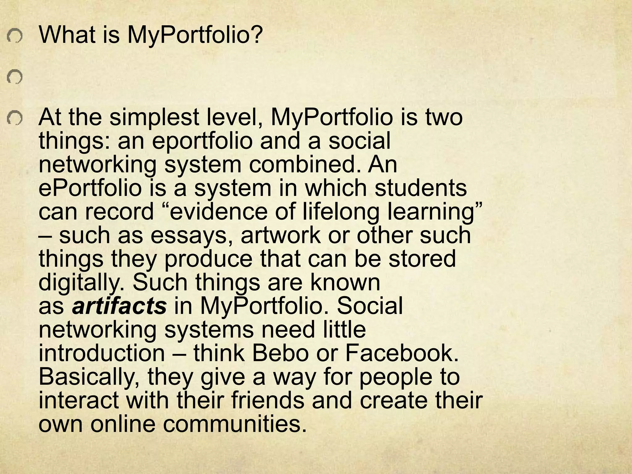 Welcome To MyPortfolio | PPTX