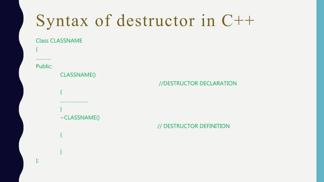 What Is Constructors And Destructors In C Explained With Example Along With Difference Ppt