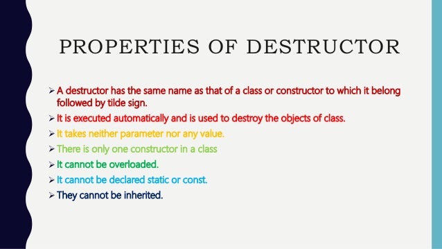 What Is Constructors And Destructors In C Explained With Example