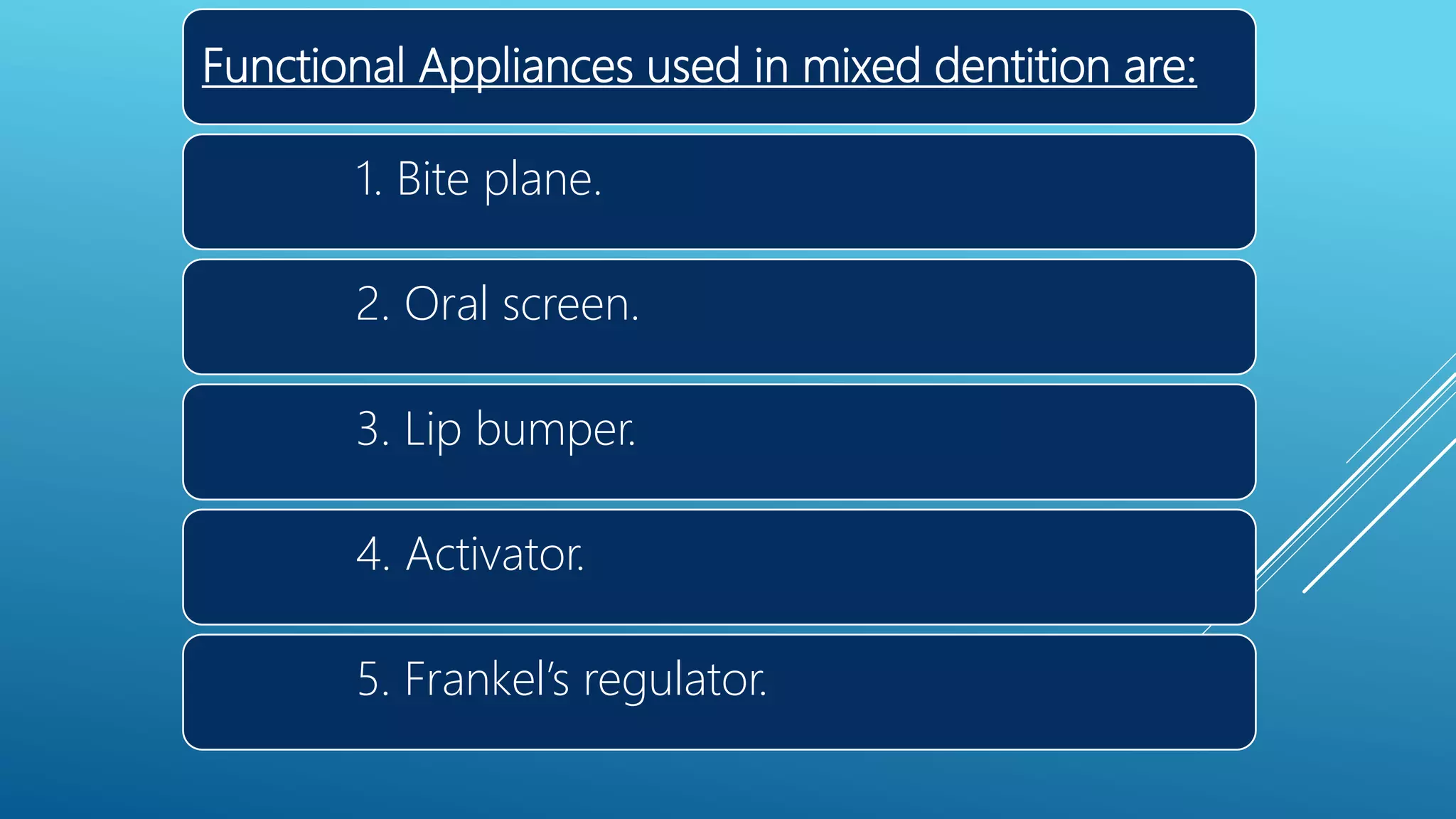Oral screen and mixed dentition appliance | PPTX