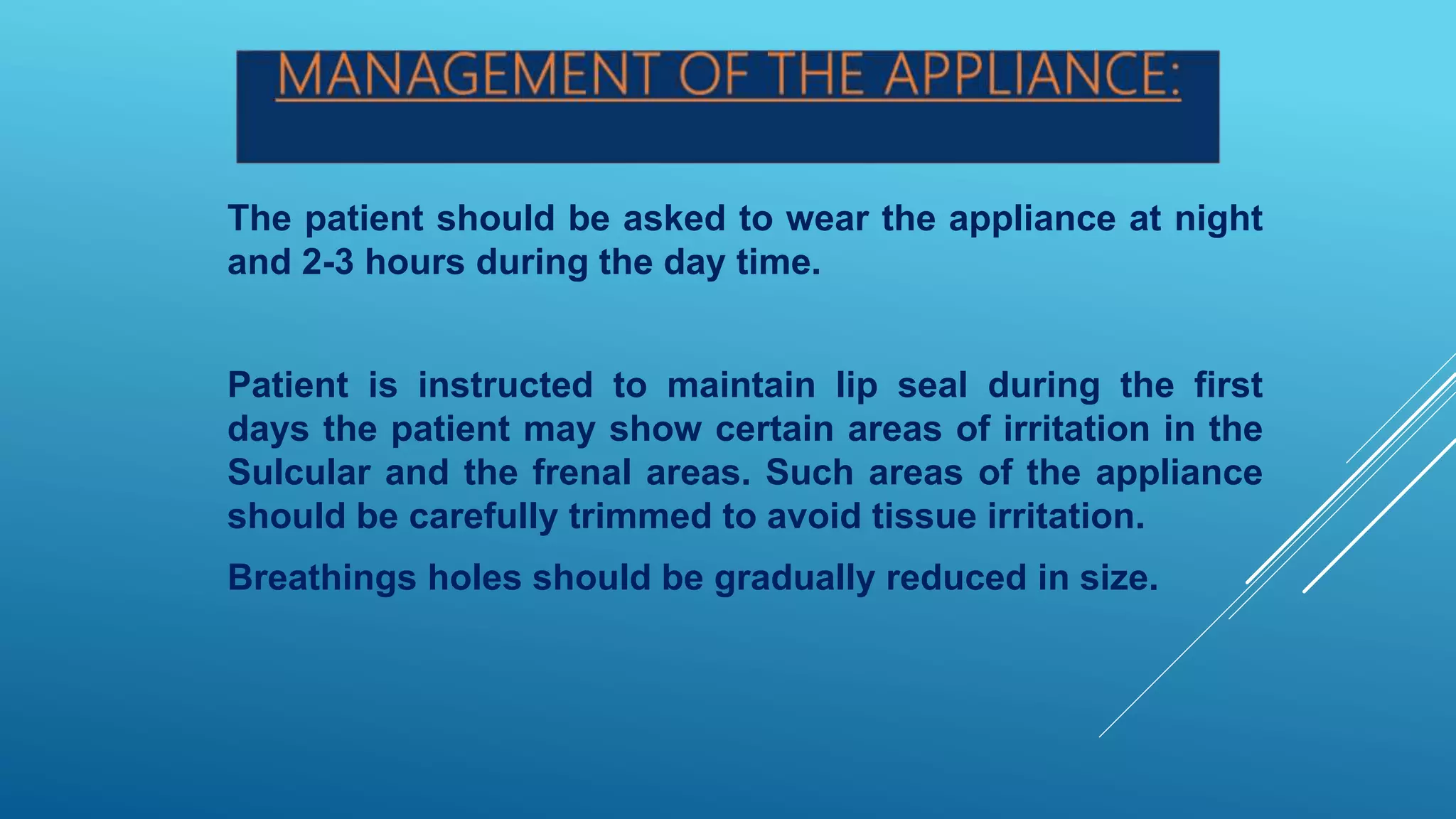 Oral screen and mixed dentition appliance | PPTX