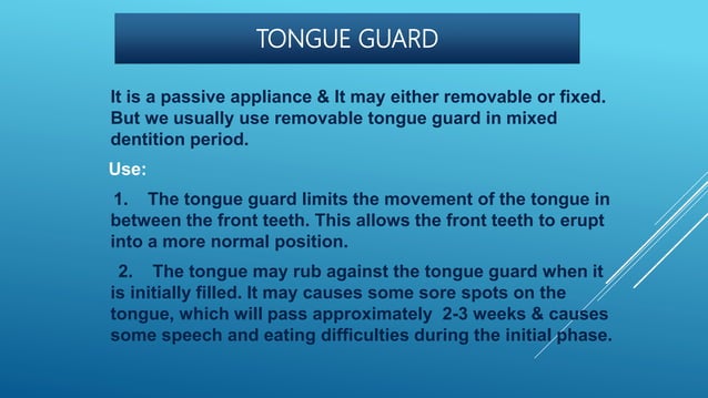 Oral screen and mixed dentition appliance | PPTX | Dental Health ...